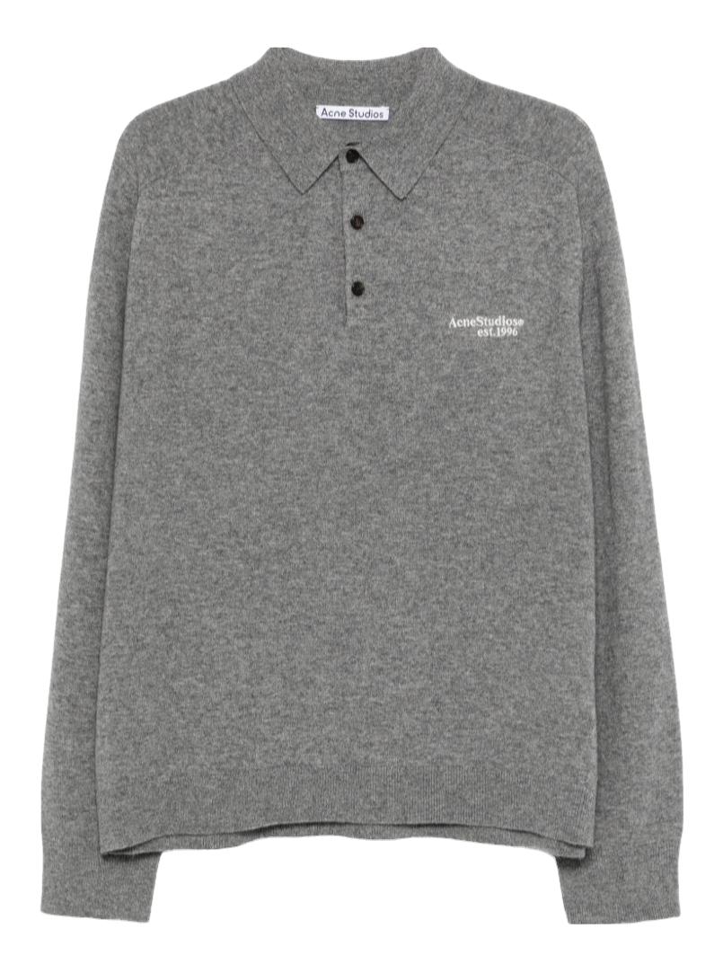 ACNE STUDIOS Acne Studios Logo Knit Polo Sweater